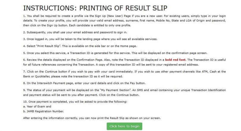 How to Print Original JAMB Result For All Years. [UPDATED 2020]